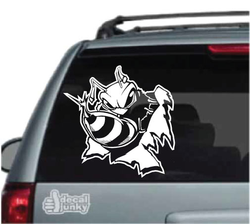 Bees Mascot Car Decals & Window Stickers | Decal Junky