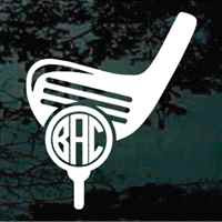 Golf Club Monogram Car Decals & Window Stickers | Decal Junky