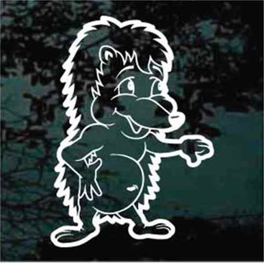 Muscle Hedgehog Cartoon Car Decals & Window Stickers | Decal Junky