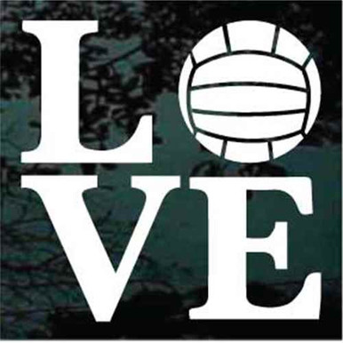 Volleyball Love Decals & Car Window Stickers | Decal Junky
