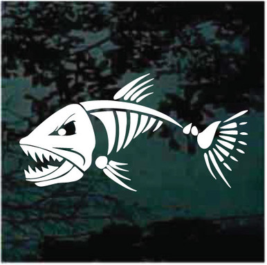 Fish Skeleton Car Decals & Window Stickers | Decal Junky