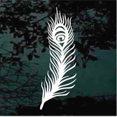 Decorative Peacock Feather Car Decals & Window Stickers | Decal Junky