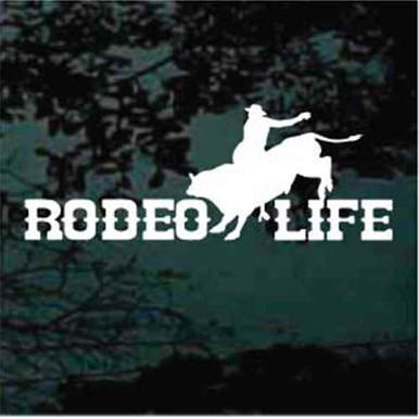 Bull Riding Rodeo Life Car Decals & Window Stickers | Decal Junky