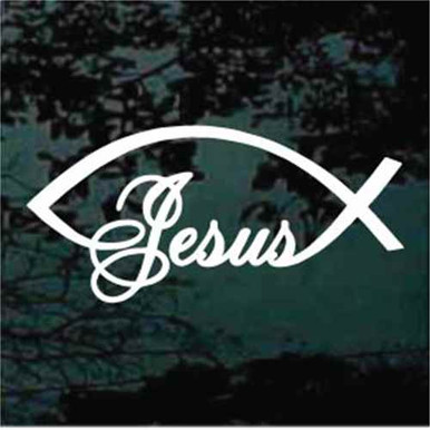Jesus Christian Fish Car Window Decals & Stickers | Decal Junky