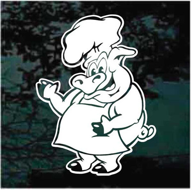 BBQ Pig Chef Decals & Car Window Stickers Personalized | Decal Junky