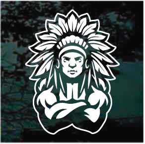 Native American Indian Warrior Decal | Decal Junky