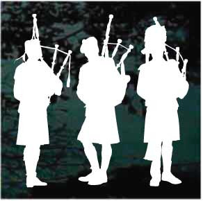 Scottish Bagpipes Band Car Window Decals & Stickers | Decal Junky
