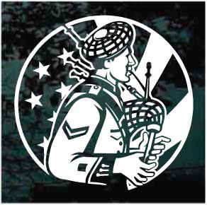 American Bagpipes Player Decals & Stickers | Decal Junky
