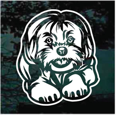 Cute Lhasa Apso Car Window Decals & Stickers | Decal Junky