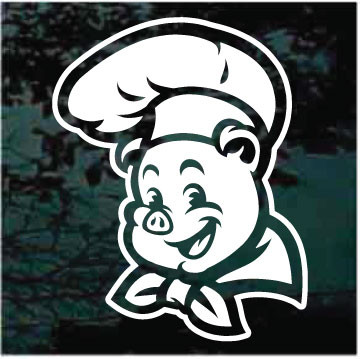 Pig Chef Car Window Decals & Stickers Personalized | Decal Junky