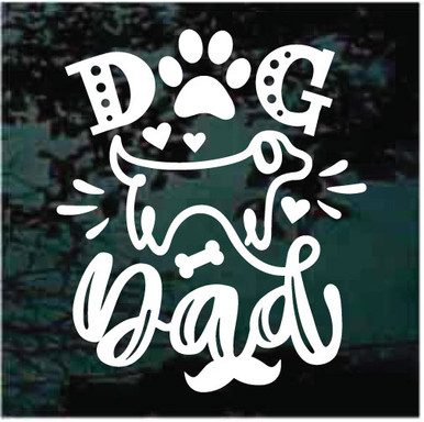 Dog Dad Car Decals & Window Stickers | Decal Junky