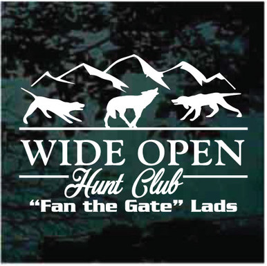 Custom Wide Open Hunt Club Decals & Stickers | Decal Junky