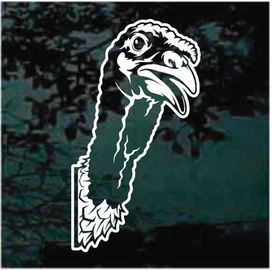 Turkey Peeking In The Window Decals & Stickers | Decal Junky
