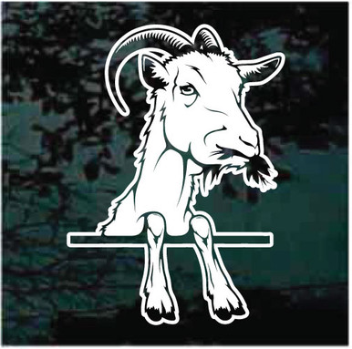 Billy Goat Peeking In The Window Decals & Stickers | Decal Junky
