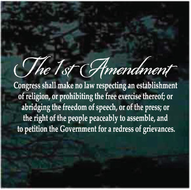 1st Amendment Decals & Stickers for Cars, Trucks, and Windows