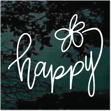 Happy Vinyl Lettering Decals & Stickers | Decal Junky