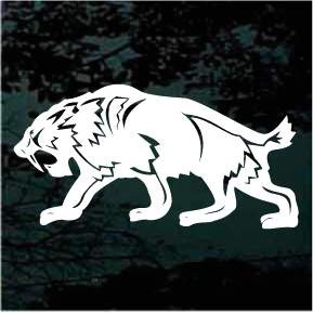 Saber Tooth Tiger Decals & Car Window Stickers | Decal Junky