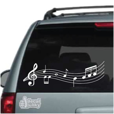 Music Notes Side Graphic Car Decals | Decal Junky