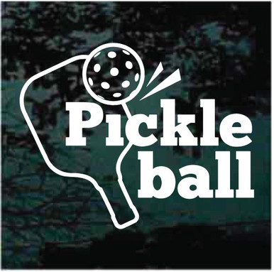 Pickleball Paddle & Ball Car Decals & Stickers | Decal Junky
