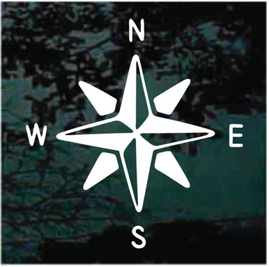 Compass Rose Icon Car Decals & Stickers | Decal Junky