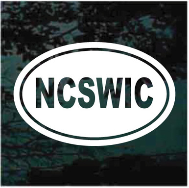 NCSWIC Oval Car Window Decals & Stickers | Decal Junky