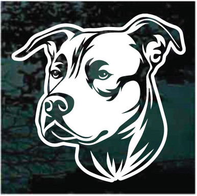 American Pitbull Head Decals & Stickers for Cars and Windows