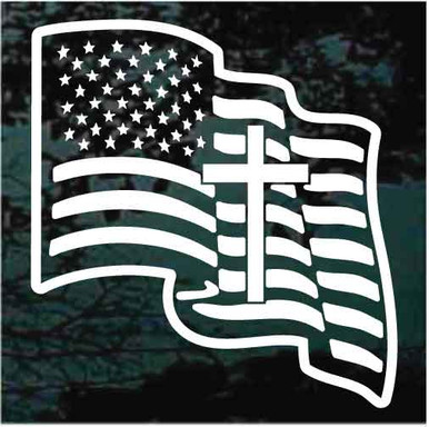 Christian American Flag Decals Stickers for Cars Trucks Windows