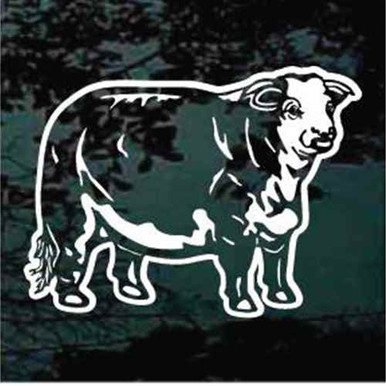 Detailed Hereford Cow Decals & Car Window Stickers | Decal Junky