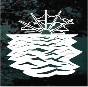 Ocean Sunset Decals Car Window Stickers - Decal Junky