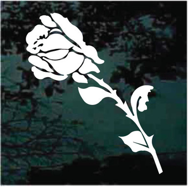 Stemmed Rose Decals & Stickers | Decal Junky