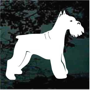 Solid Schnauzer Decals & Car Window Stickers | Decal Junky