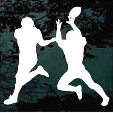 Two Football Players With Football Car Decals & Stickers | Decal Junky