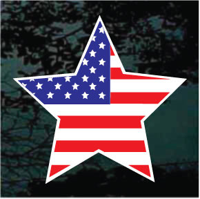 American Flag Star Car Window Decals & Stickers | Decal Junky