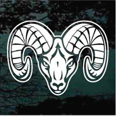Ram Head Mascot Car Decals & Window Stickers | Decal Junky