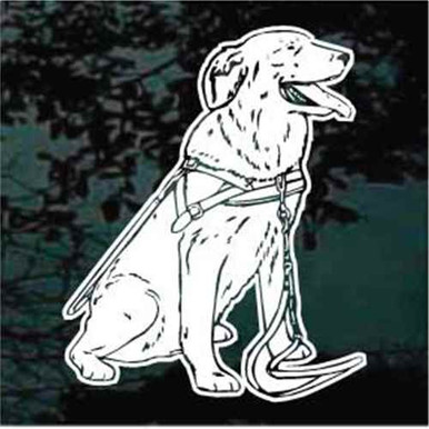 Golden Retriever Service Dog Decals & Window Stickers | Decal Junky
