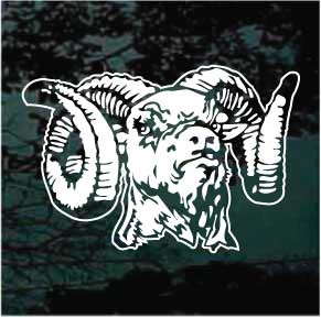 Masculine Ram Head Car Decals & Window Stickers | Decal Junky