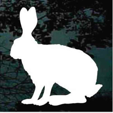 Solid Rabbit Sitting Car Decals & Window Stickers | Decal Junky
