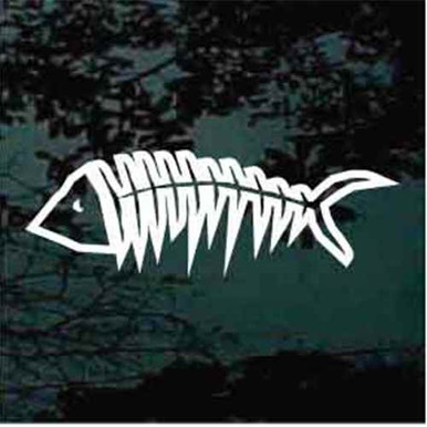 Filleted Fish Bones Decals - Fishing Stickers