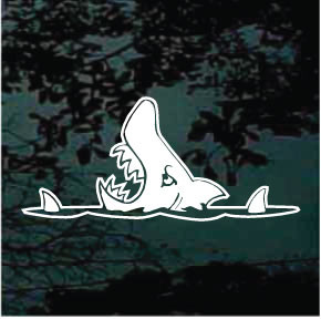 Shark Head Cartoon Car Decals & Window Stickers | Decal Junky