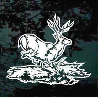 Deer Decals - Deer Running Scene - Decal Junky