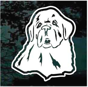 Pretty Newfoundland Head Decals & Window Stickers | Decal Junky