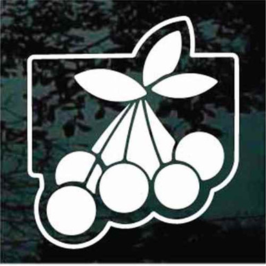 Cherries Icon Decals | Custom Cherry Window Stickers - Decal Junky
