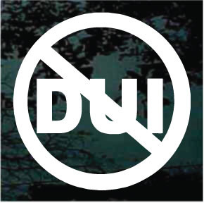 No DUI Decals Car Window Stickers - Decal Junky