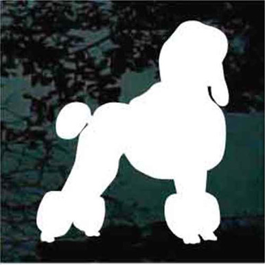 Solid Poodle Car Window Decals & Stickers | Decal Junky