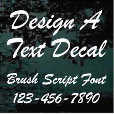 Brush Script Vinyl Lettering Decals & Car Window Stickers | Decal Junky