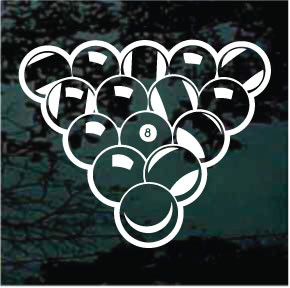Billiard Balls Car Decals & Window Stickers | Decal Junky