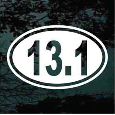 Half Marathon 13.1 Car Decals & Window Stickers | Decal Junky