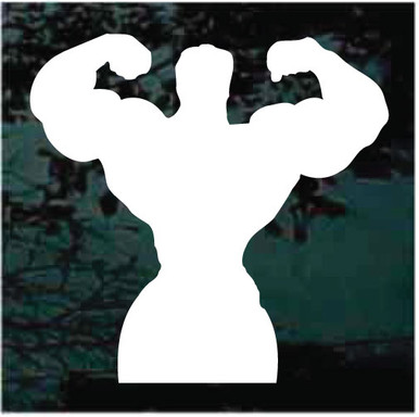 Man Bodybuilder Torso Car Decals & Stickers | Decal Junky