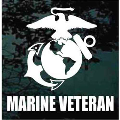 US Marine Veteran Car Window Decals & Stickers | Decal Junky