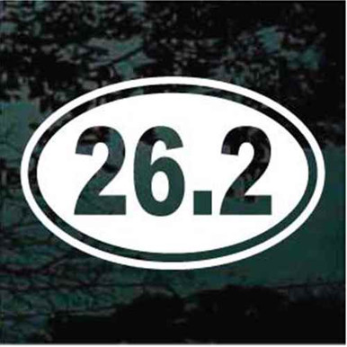 Full Marathon 26.2 Car Decals & Window Stickers | Decal Junky